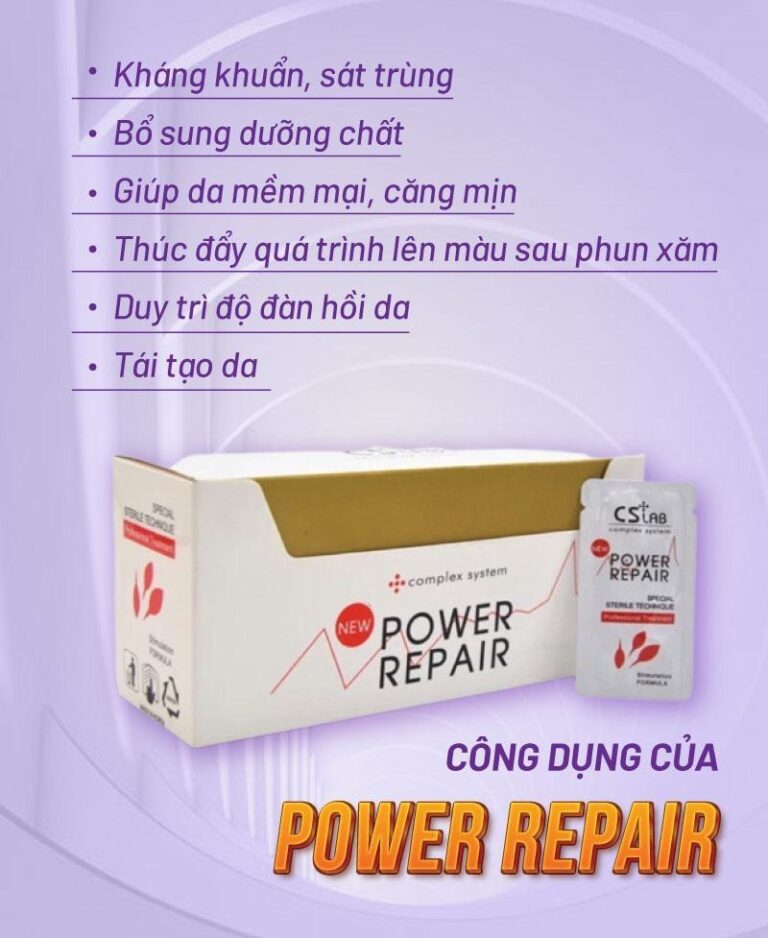 Power repair là gì? Công dụng và cách dùng sau phun xăm