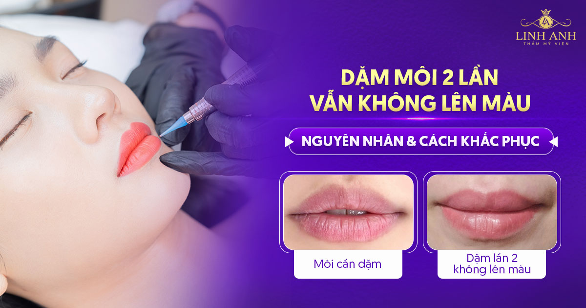 Dặm môi lần 2 vẫn không lên màu do đâu? Cách khắc phục